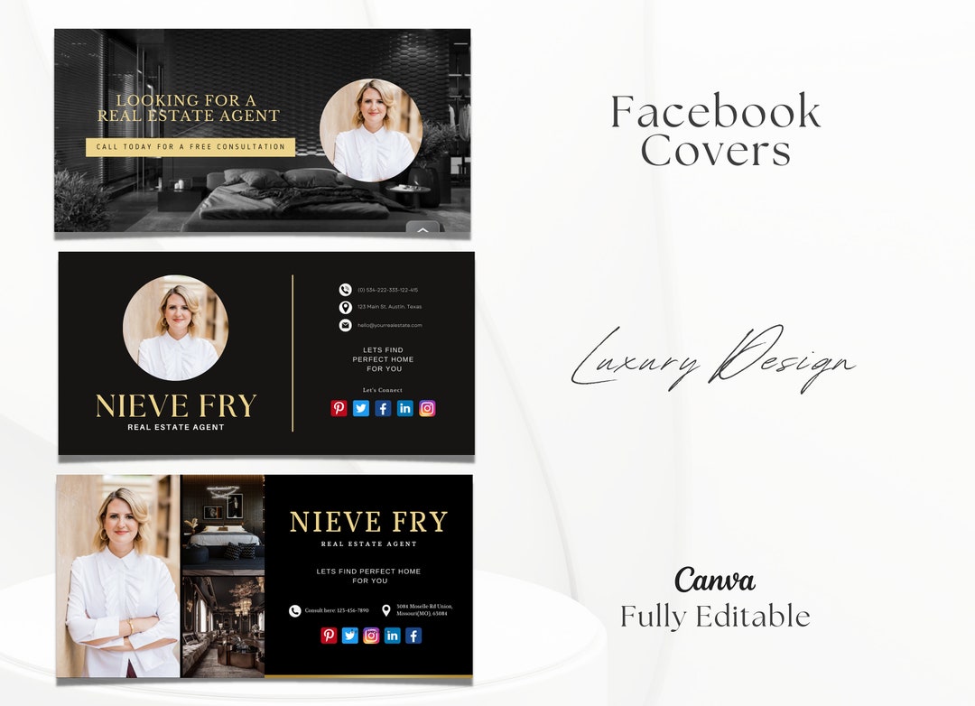 Luxury Real Estate Facebook Covers | Realtor Facebook Covers | Modern ...