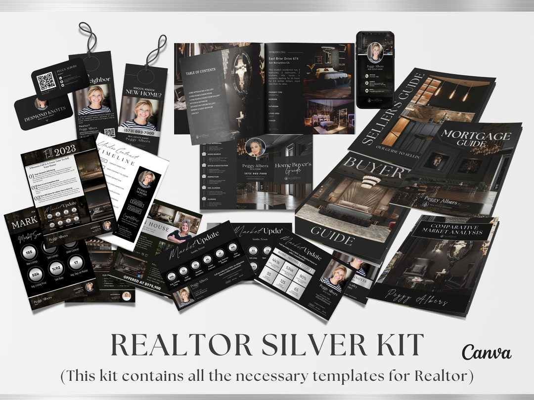 Silver Real Estate Templates Canva, Realtor Marketing, Real Estate ...