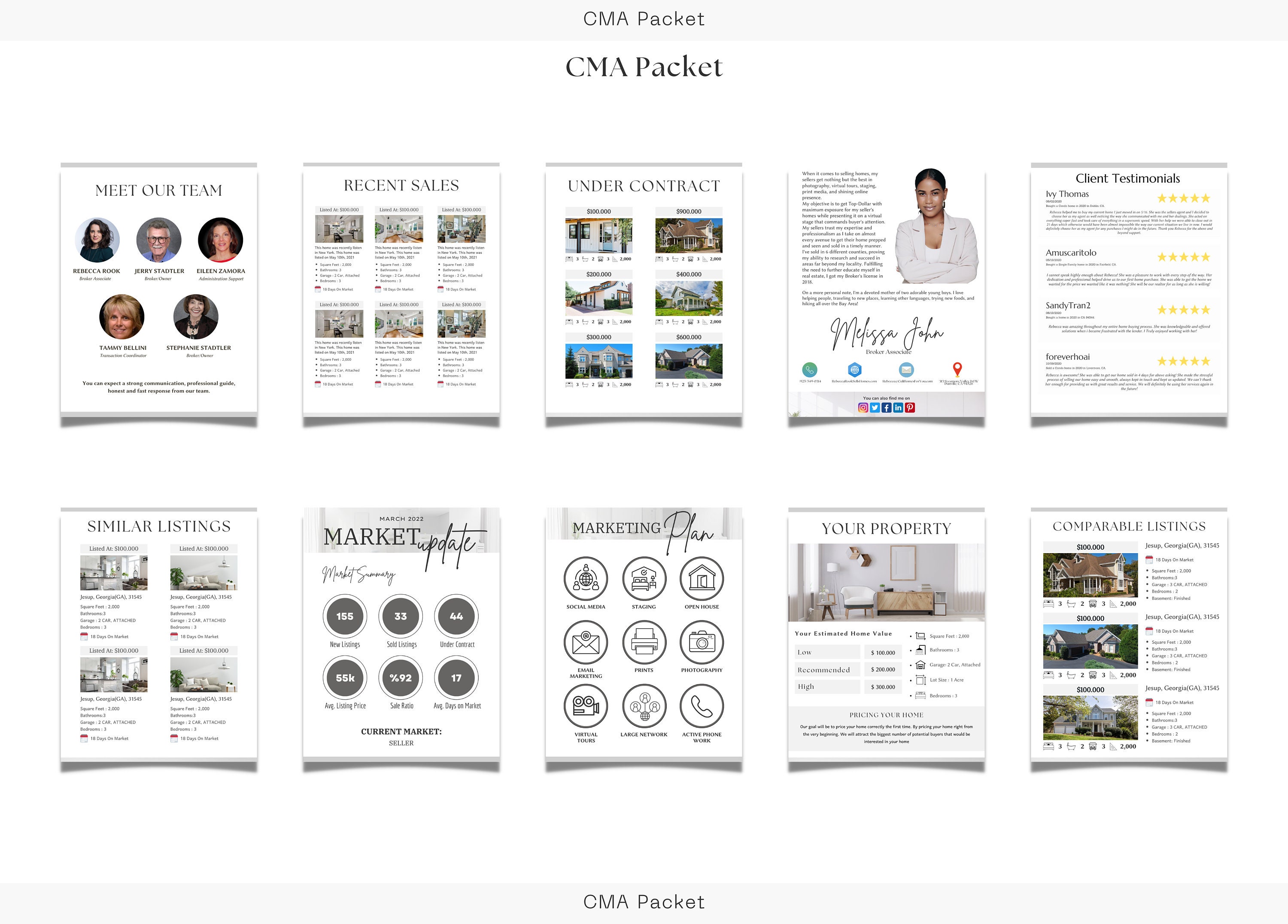 CMA Real Estate | Realtor CMA Packet | CMA Template | Canva Realtor ...
