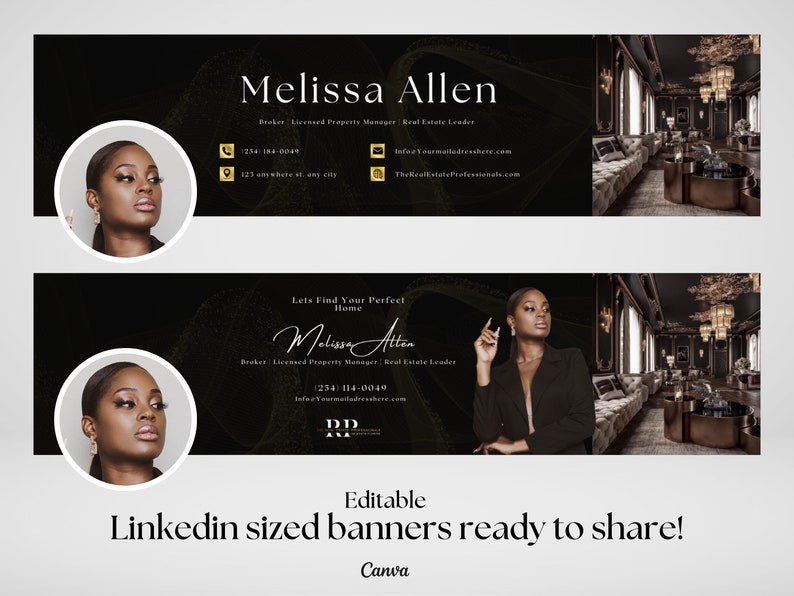 Luxury Linkedin Banner | Real Estate Linkedin Banner | Realtor Banner ...