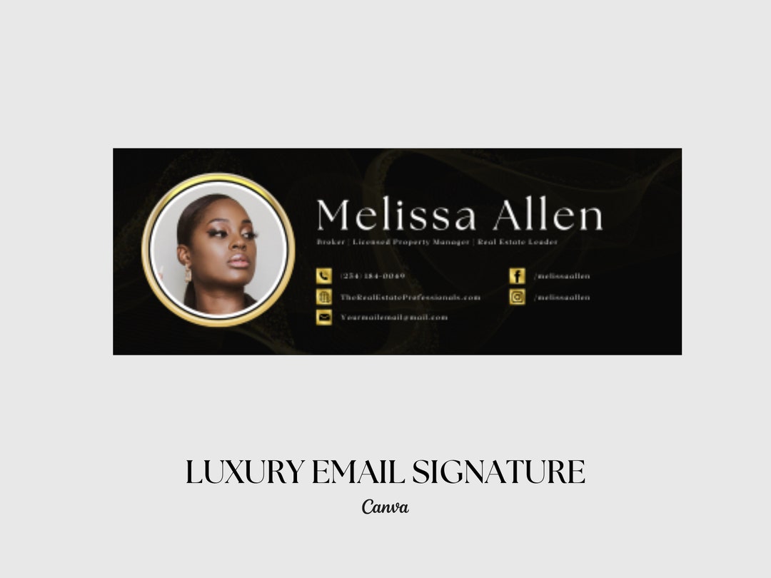 LUXURY Email Signature | Gmail Signature | Real Estate Marketing ...