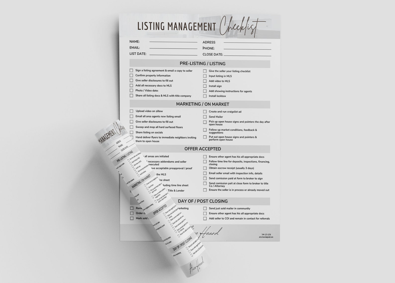 Real Estate Listing Management Checklist, Real Estate Marketing ...