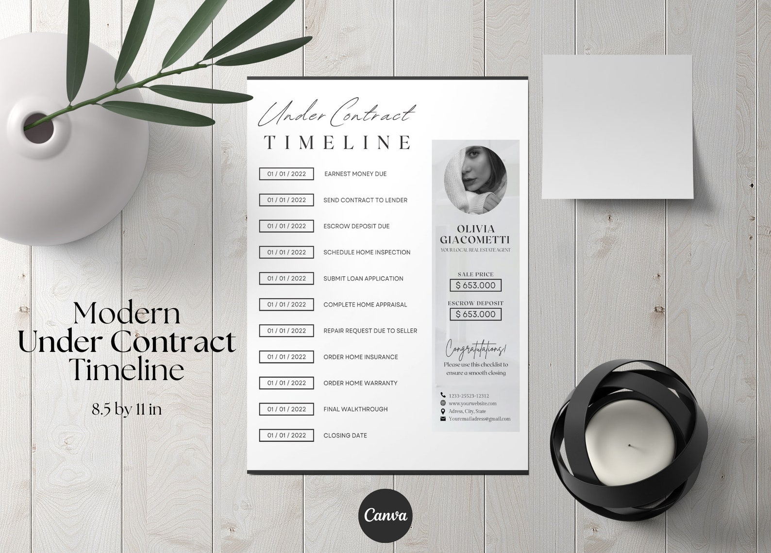 Under Contract Timeline, Real Estate Marketing, Under Contract Flyer ...