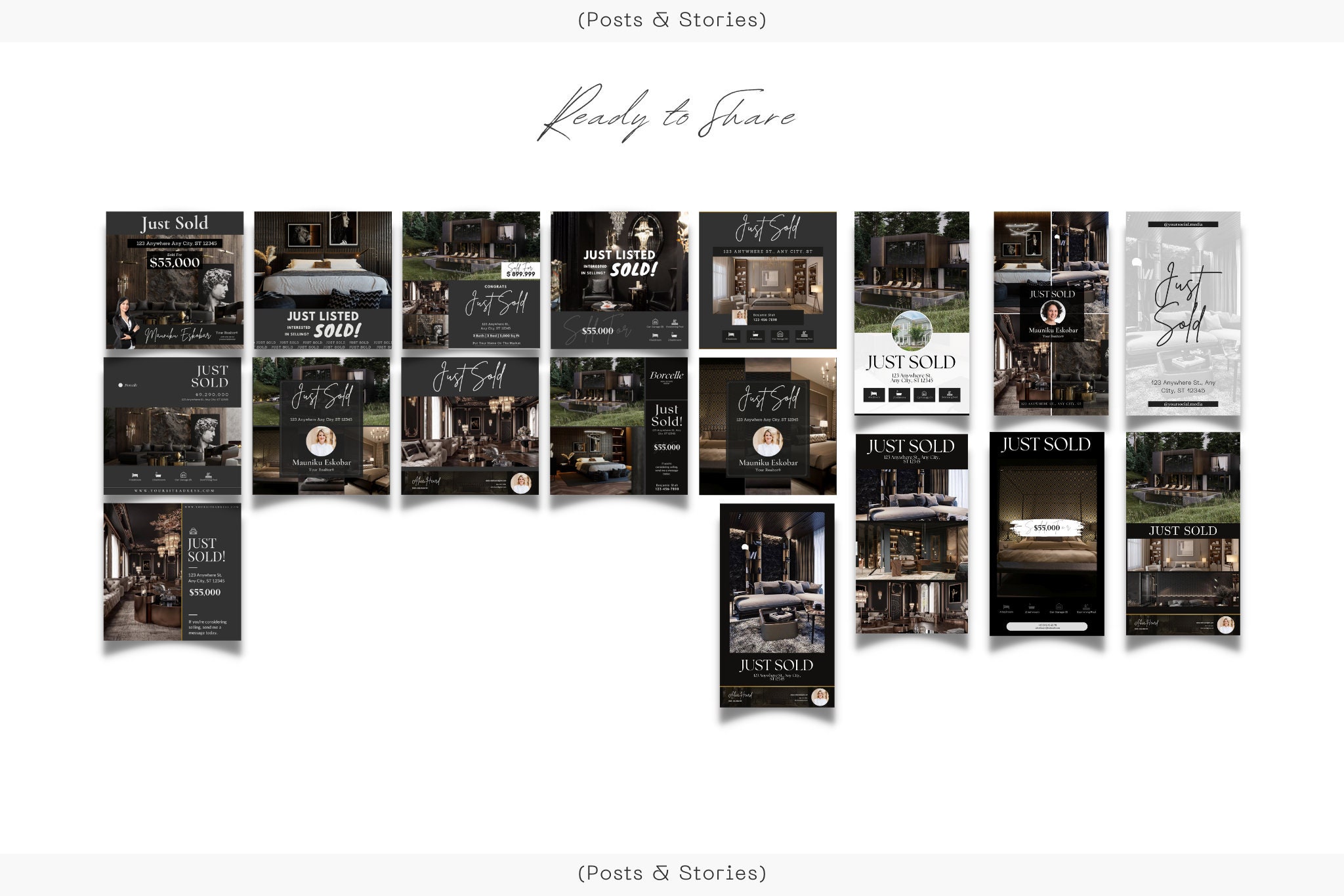 Just Sold Social Media Posts and Stories | Luxury Listing Updates ...