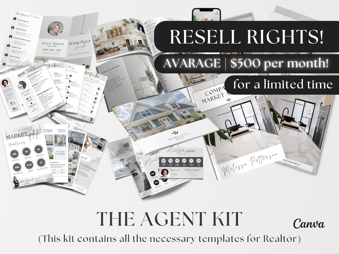 MASTER RESELL RIGHTS, Real Estate Templates Canva, Realtor, Real Estate ...