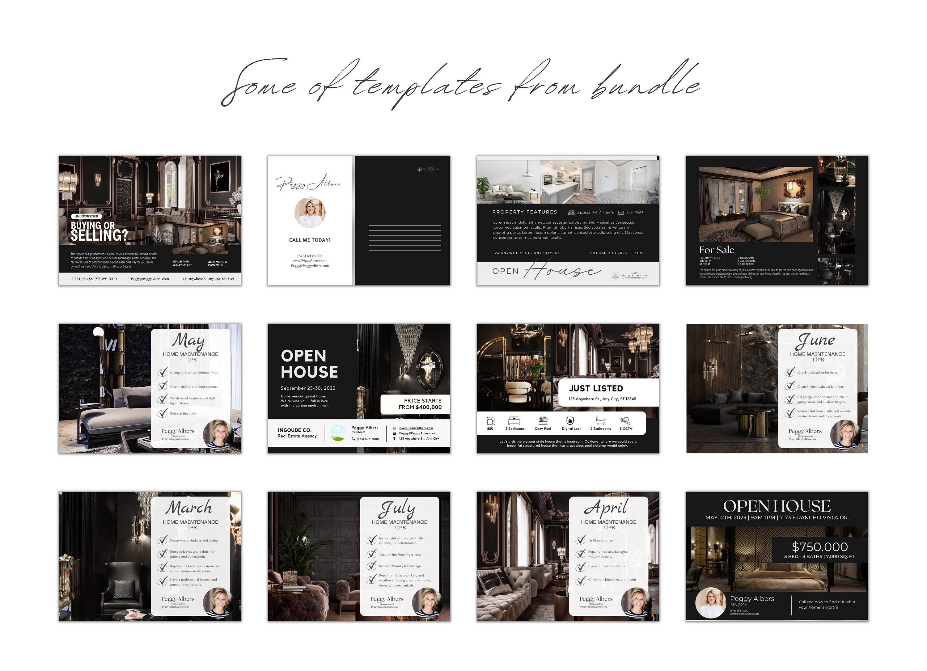 Silver Luxury Real Estate Postcards | Realtor Postcards | Realtor Intro ...