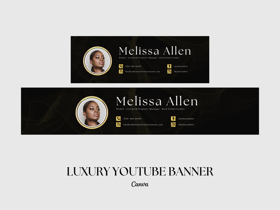 Luxury Youtube Banner | Realtor Banner for Youtube | Luxury Realtor | Luxury Marketing ...