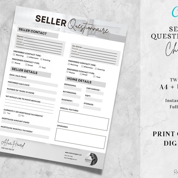 Client Questionnaire - Etsy