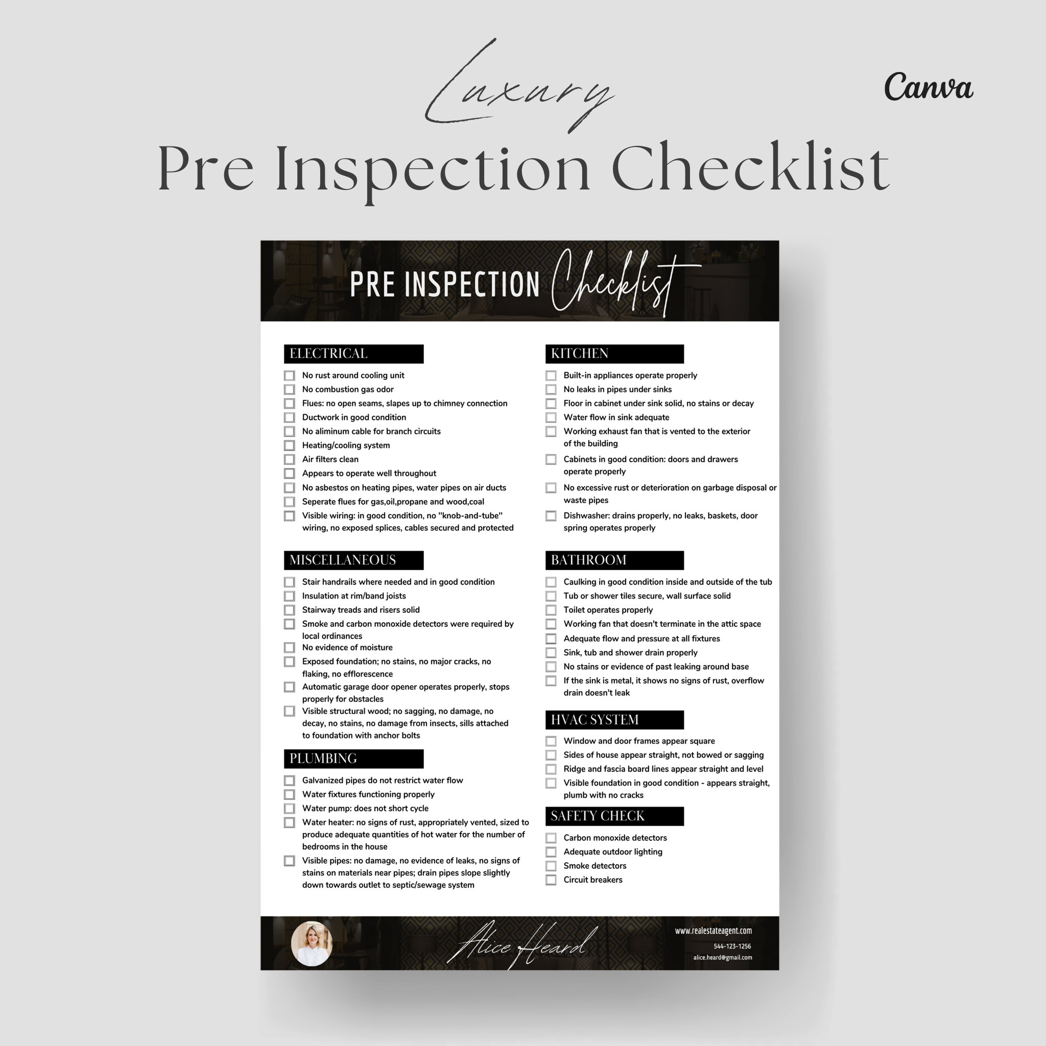 Pre-inspection Checklist, Home Seller Checklist, Seller Packet ...