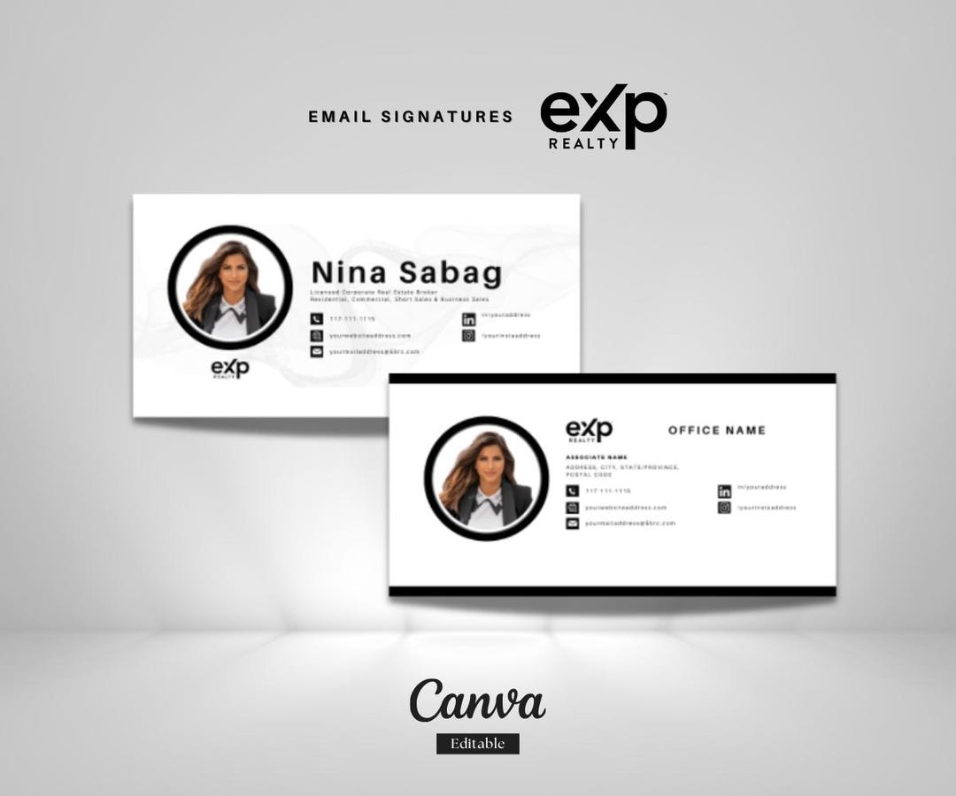 2 EXP REALTY Email Signature Templates | Professional Realtor Signature ...
