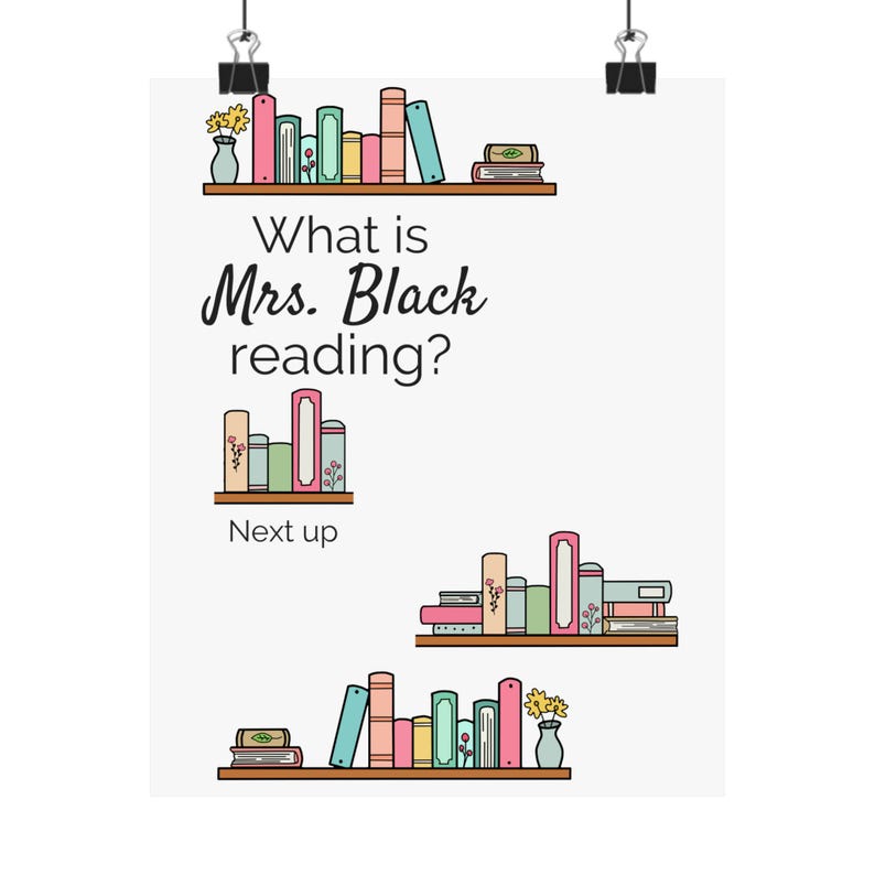 Teacher Currently Reading and TBR Poster | Classroom Reading Display ...
