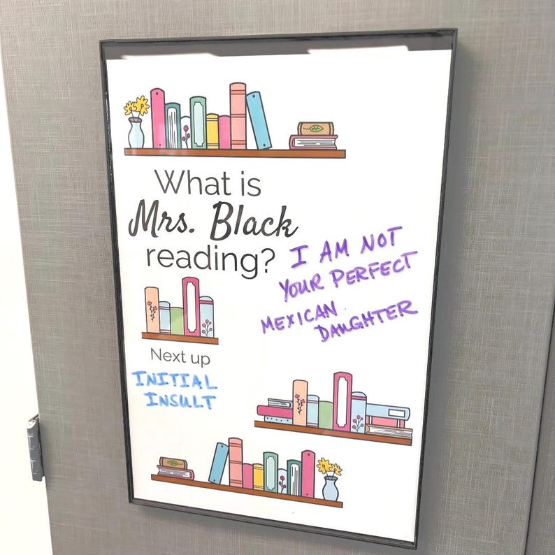 Teacher Currently Reading and TBR Poster | Classroom Reading Display ...