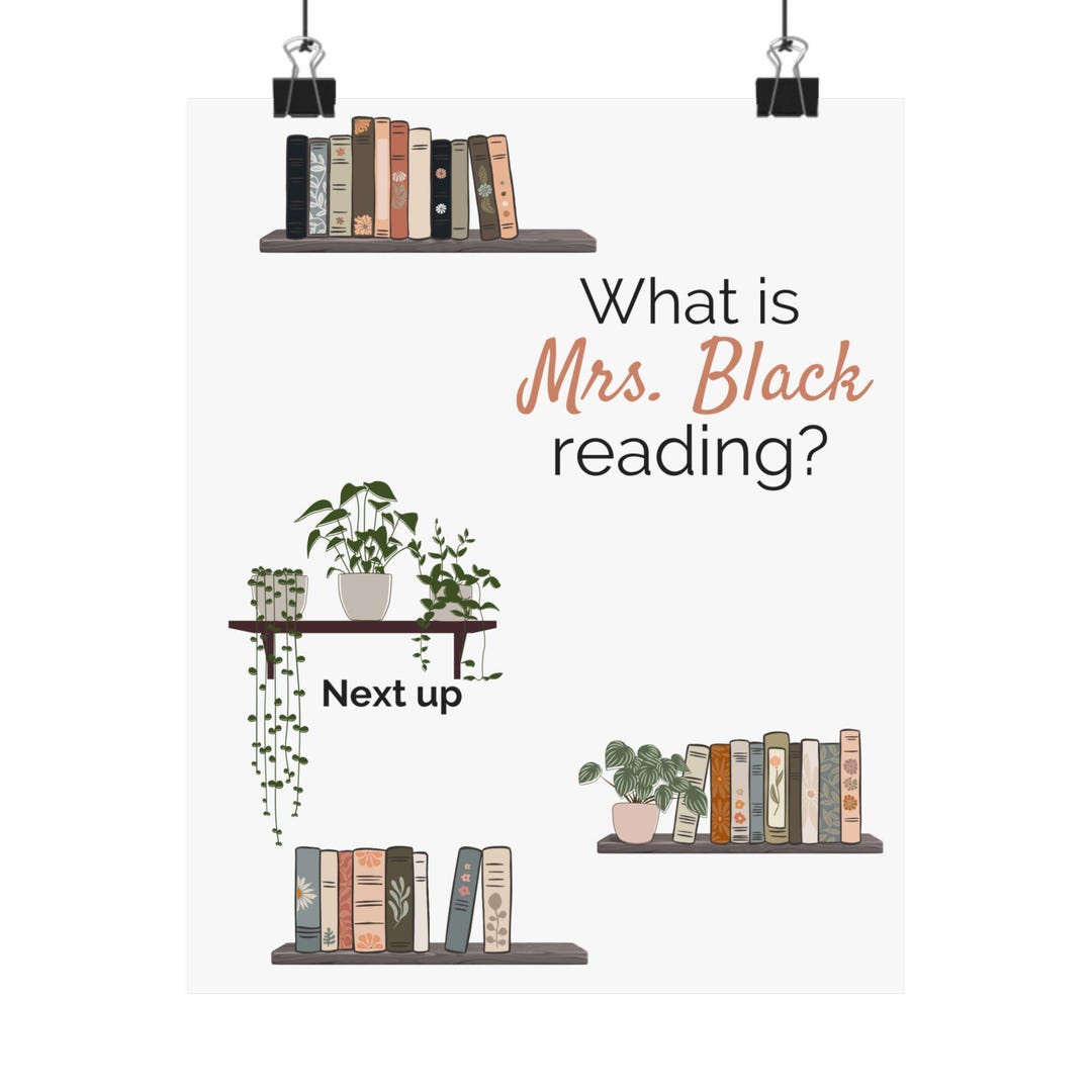 Teacher Currently Reading and TBR Poster | Classroom Reading Display ...