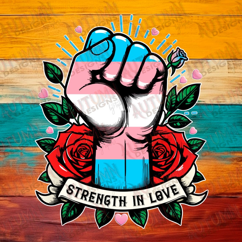 LGBTQ Pride Digital Shirt Design, Strength in Love Fist Graphic ...