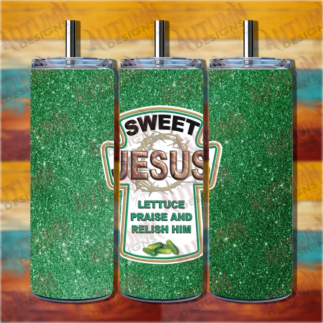 Sweet Jesus 20oz Tumbler Wrap Christian Foodie Pun Glitter - Etsy