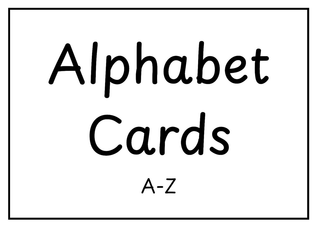 Printable Alphabet Flashcards | A-Z Letter Cards for Kids | 2 Dollars ...