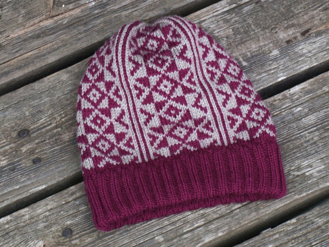 KNITTING PATTERN alfred Hat Pattern for Norwegian Knitted Hat With Rib ...
