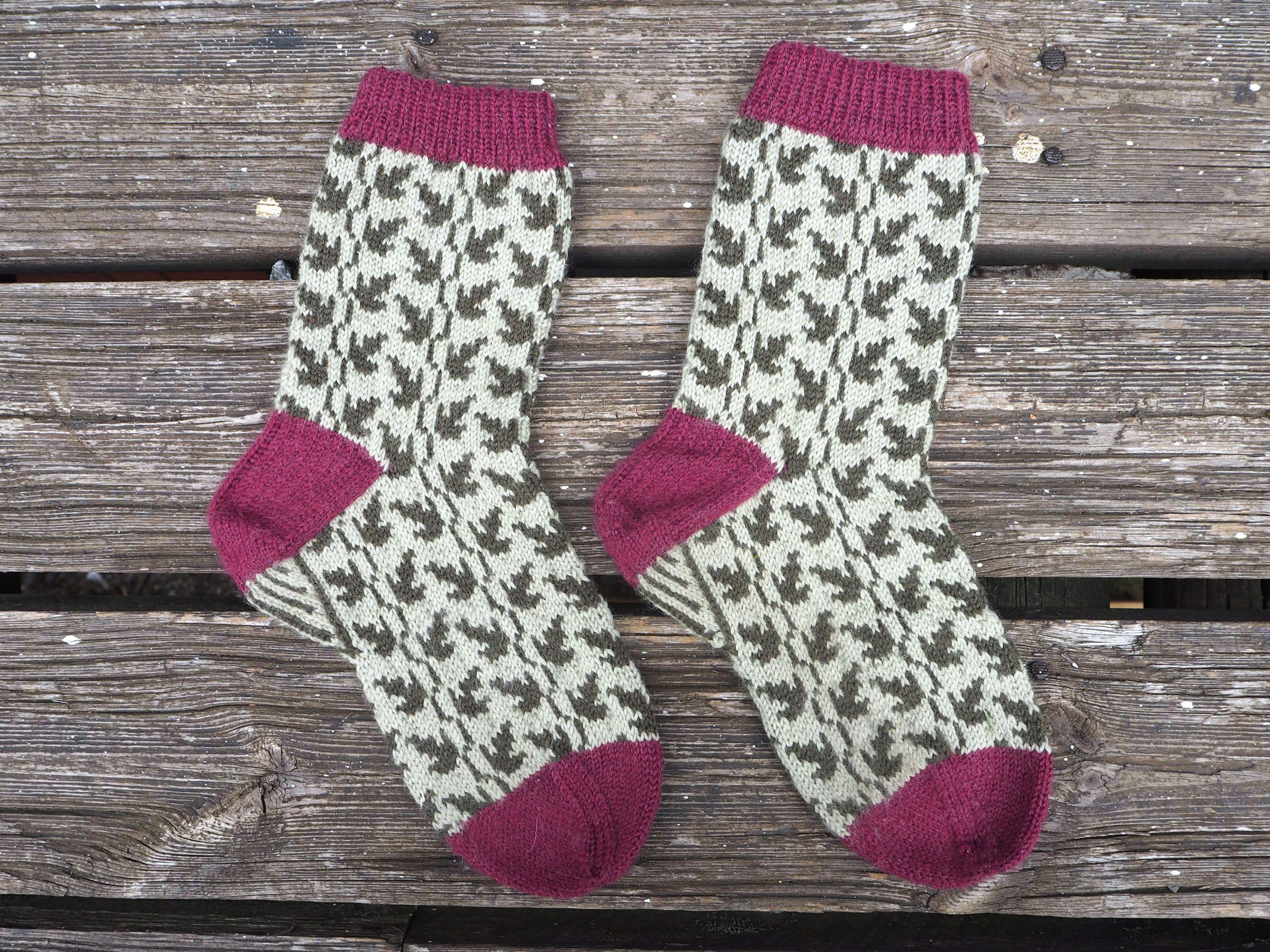 KNITTING PATTERN try the Wine Socks Sockpattern for Norwegian Knitted ...