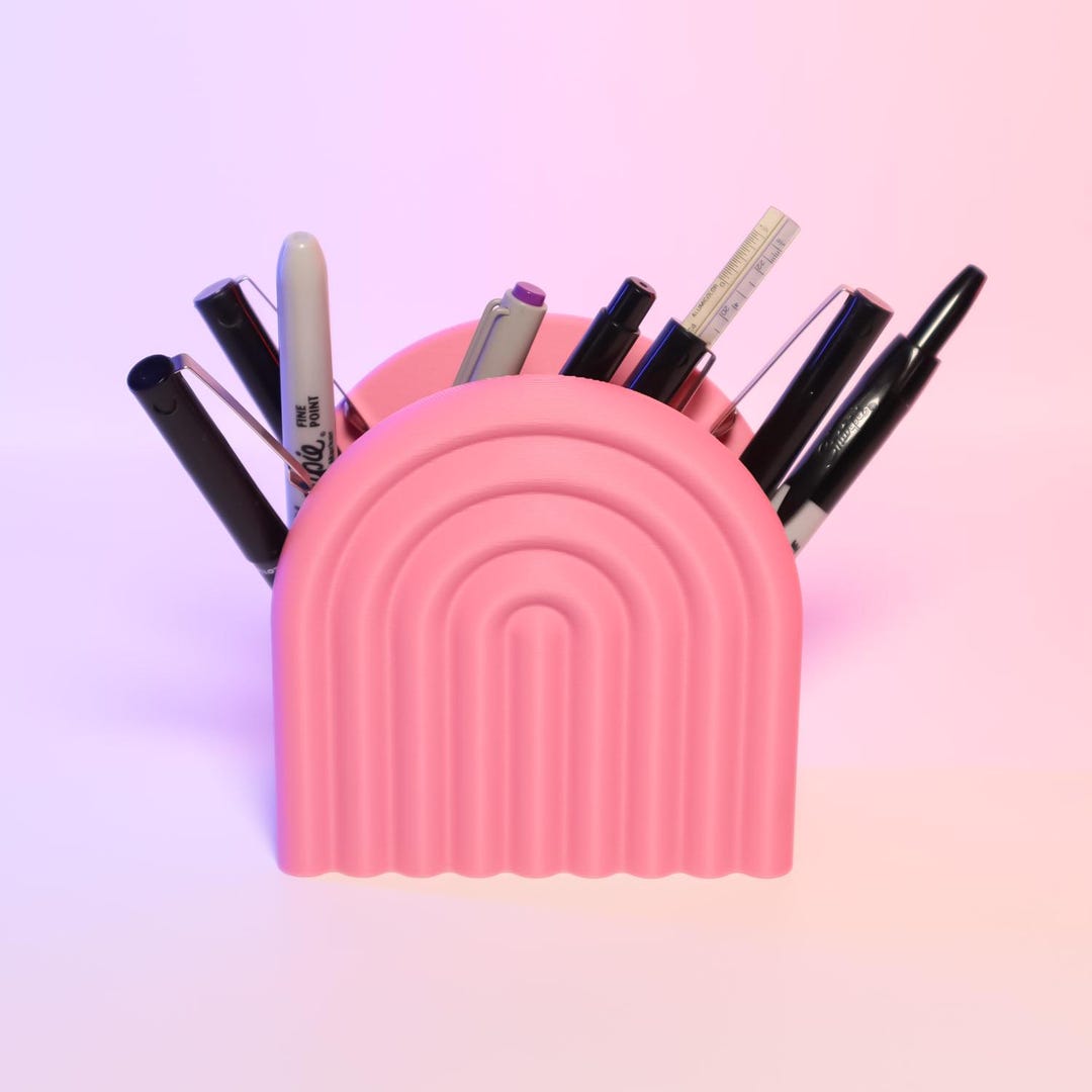 Rainbow Desk Organizer, Two Compartments - Etsy