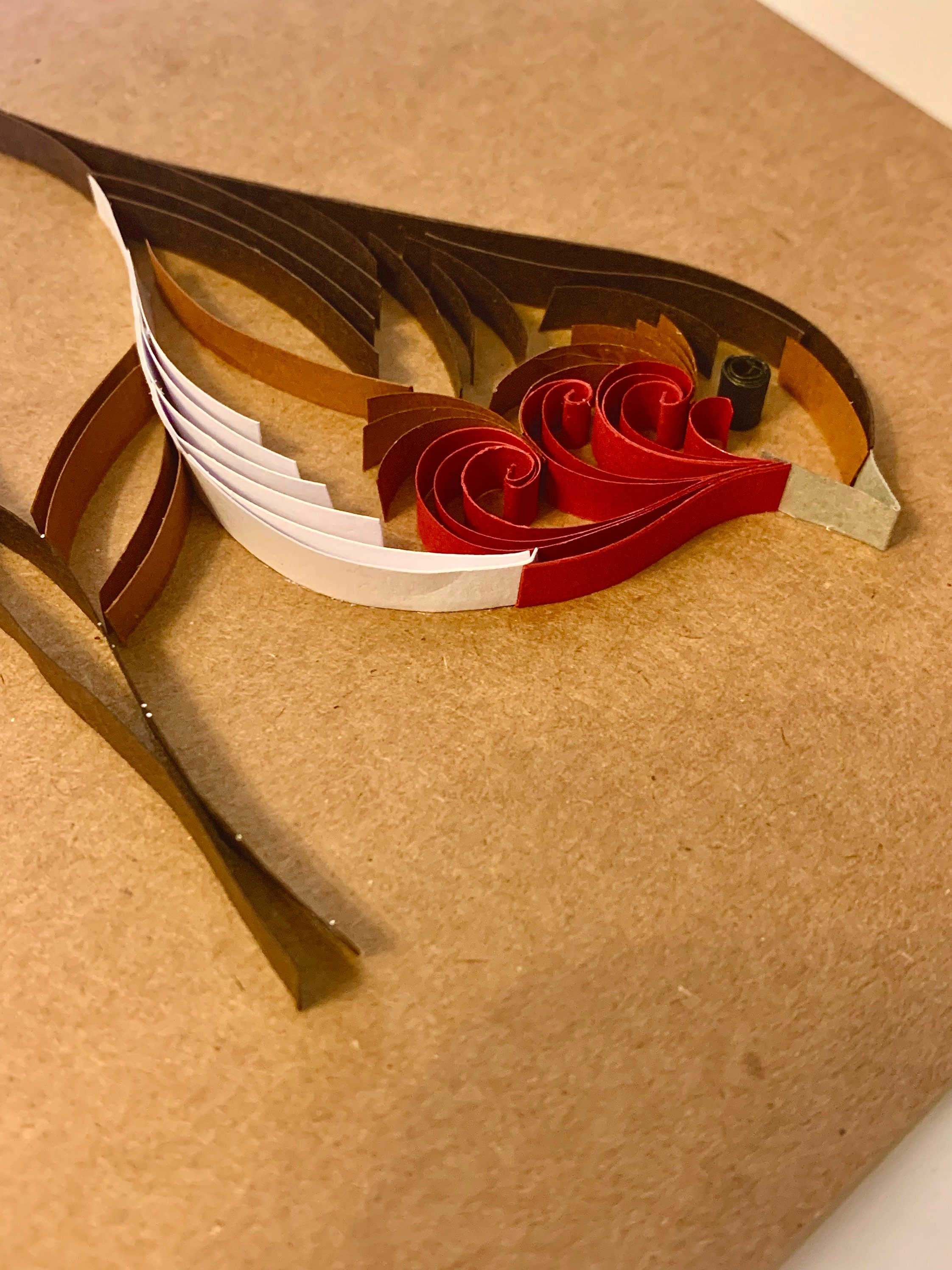 Christmas Card, Quilled Robin Christmas Card, Handmade, Quilling ...