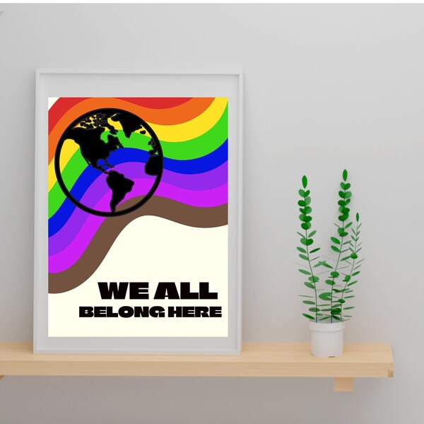 We All Belong Poster - Etsy