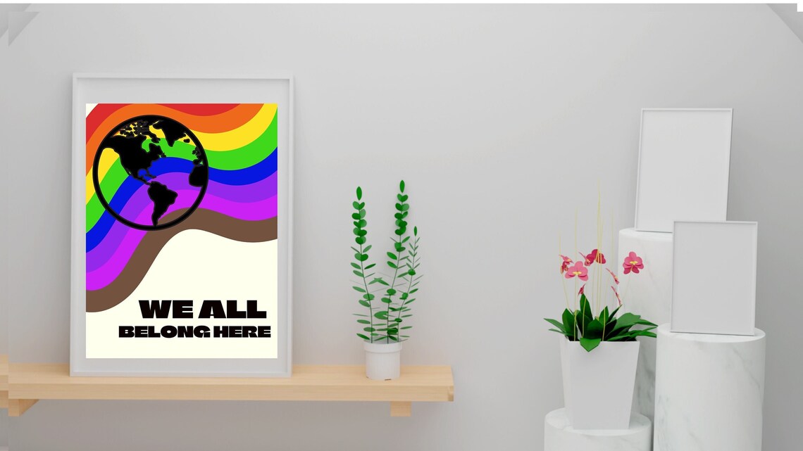 DONATION INCLUDED 4 Pride Posters we All Belong - Etsy
