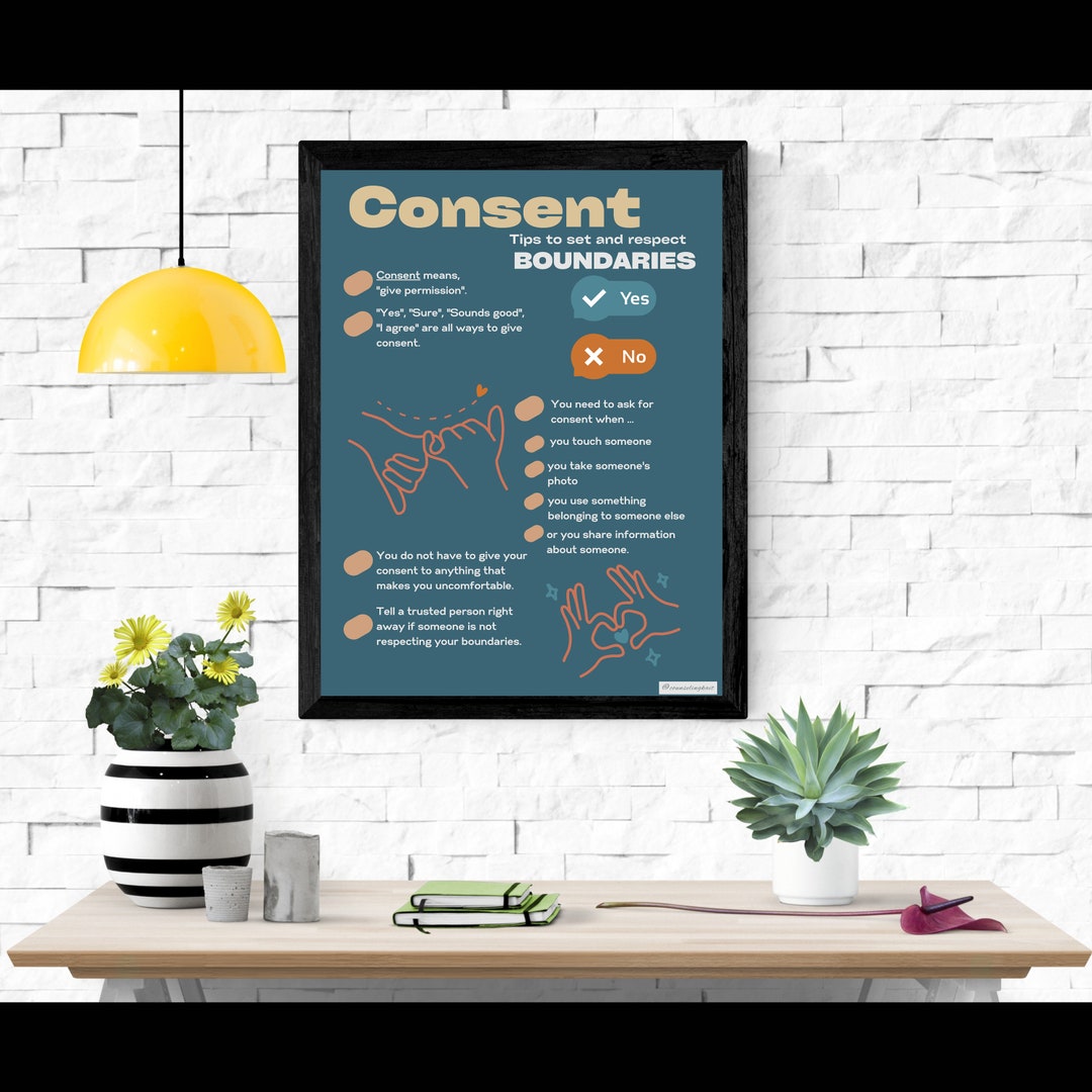 Consent Infographic Poster for Classroom, Hallway, Dorm, Office ...