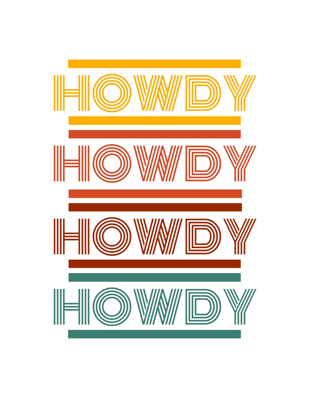 Howdy Printable Wall Art - Etsy