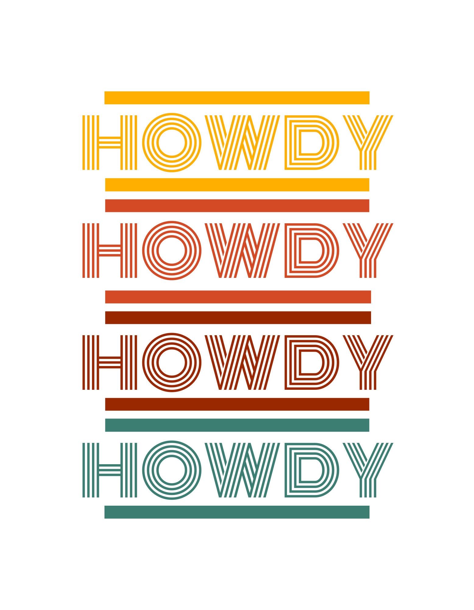 Howdy Printable Wall Art - Etsy