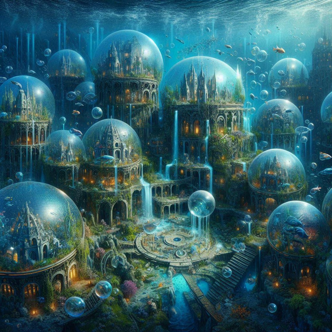 Atlantis Print Wall Art Full Color Digital Download Digital Print 2-4 ...