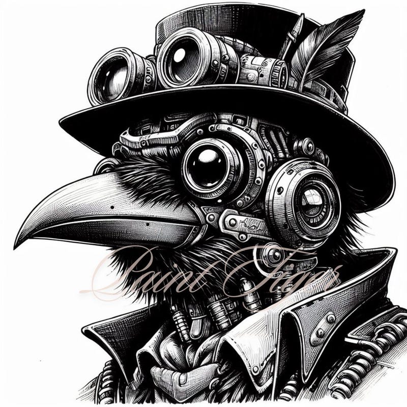 Steampunk Raven - Etsy