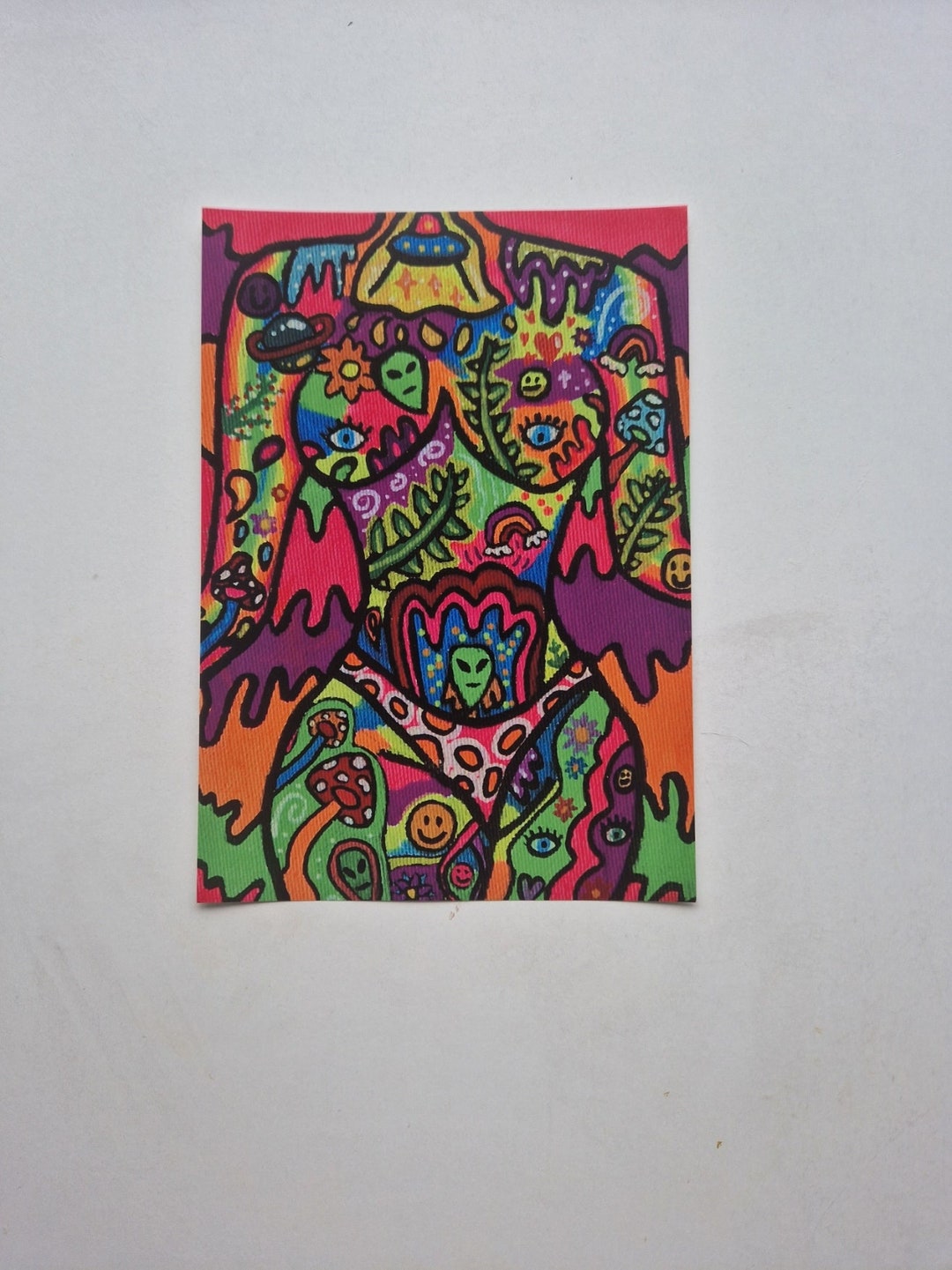 Psychedelic Trippy Print- Womans Body Artwork - Etsy