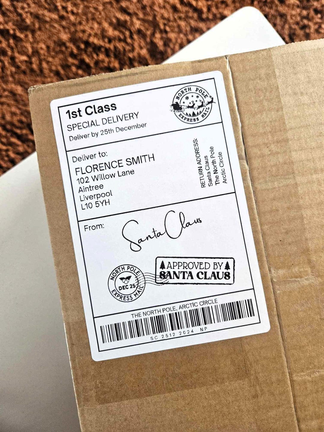 Printable and Editable Santa Postal | Santa Postal Labels | Santa ...