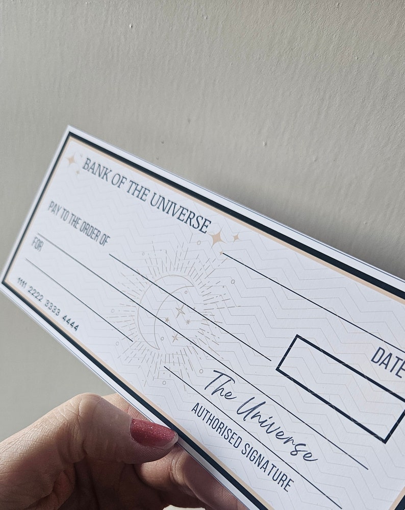 Printable Money Manifesting Blank Checks, 3 Cheques, Law of Attraction ...