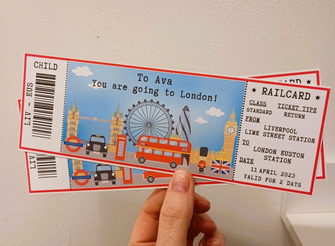 Personalised Surprise Train Ticket Gift for Children, Surprise Trip to ...