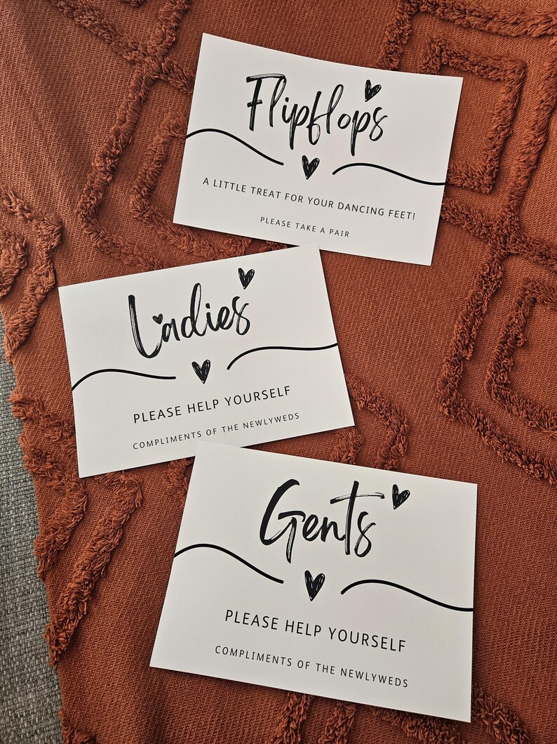 Printable Bathroom Basket Sign for Wedding Guests, Ladies and Gents ...
