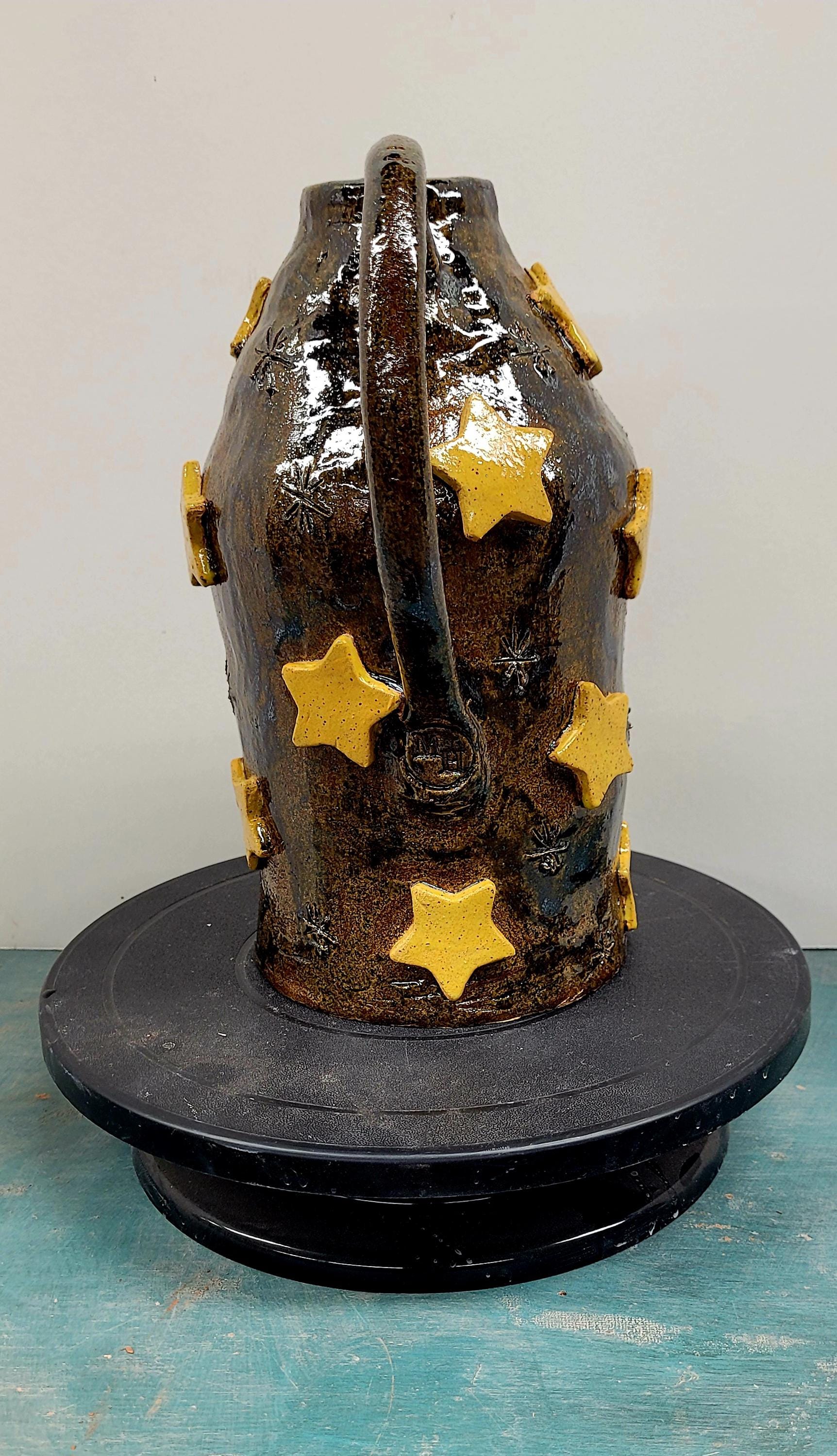 Southern Folk Art Moon and Stars Jug - Etsy