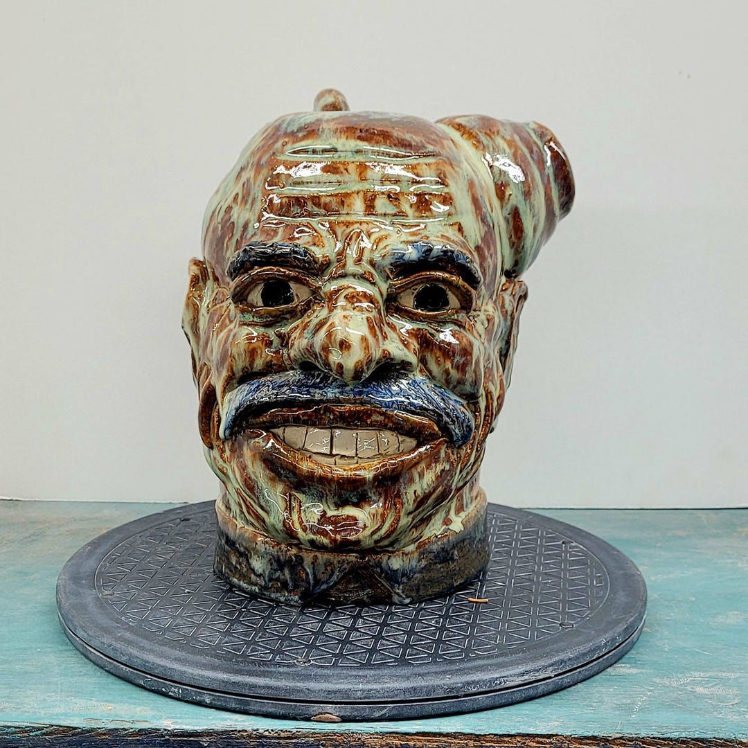 Southern Folk Art Steve the Teeth Harvey Face Jug - Etsy