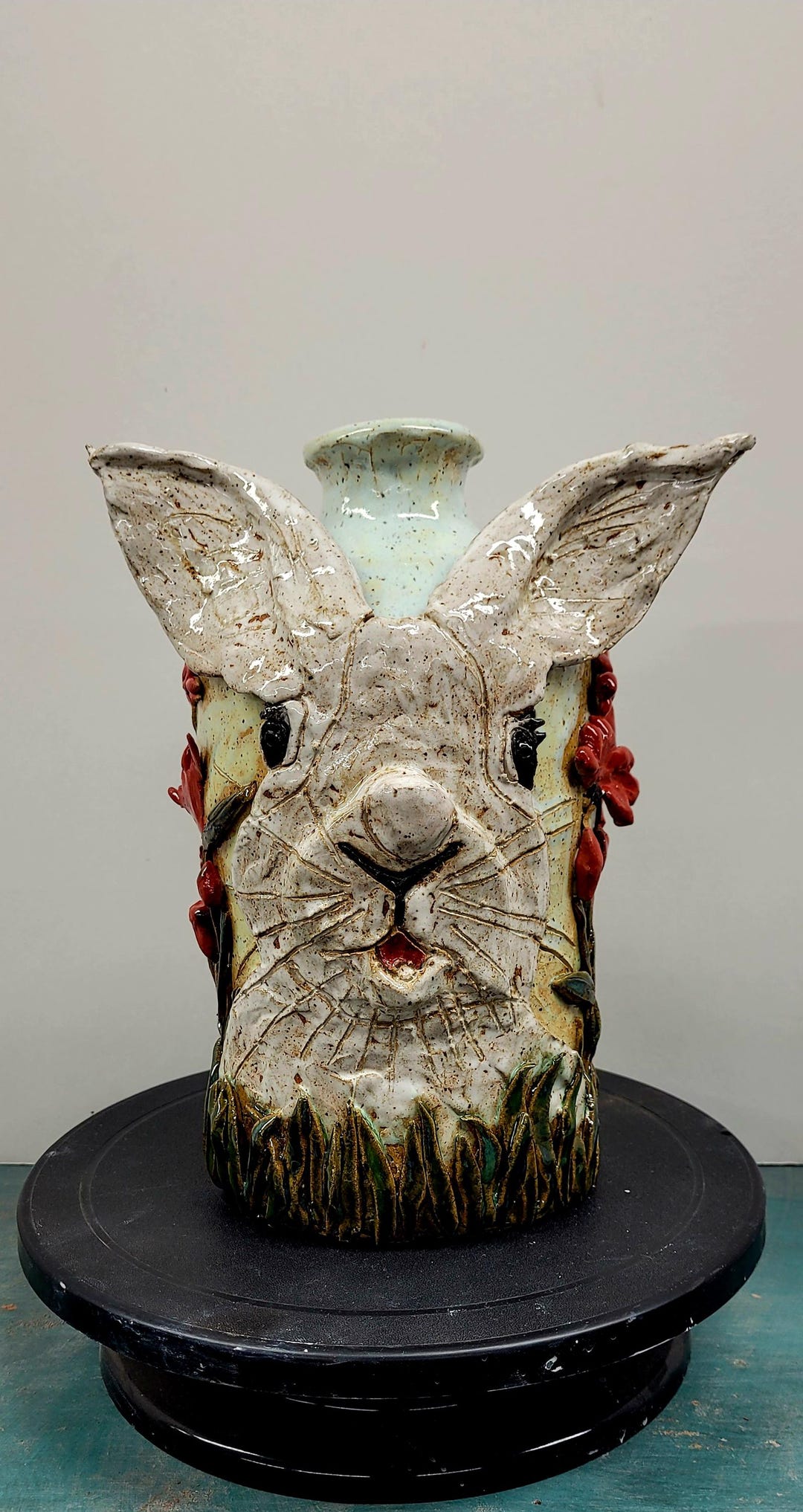 Southern Folk Art Rabbit Jug - Etsy