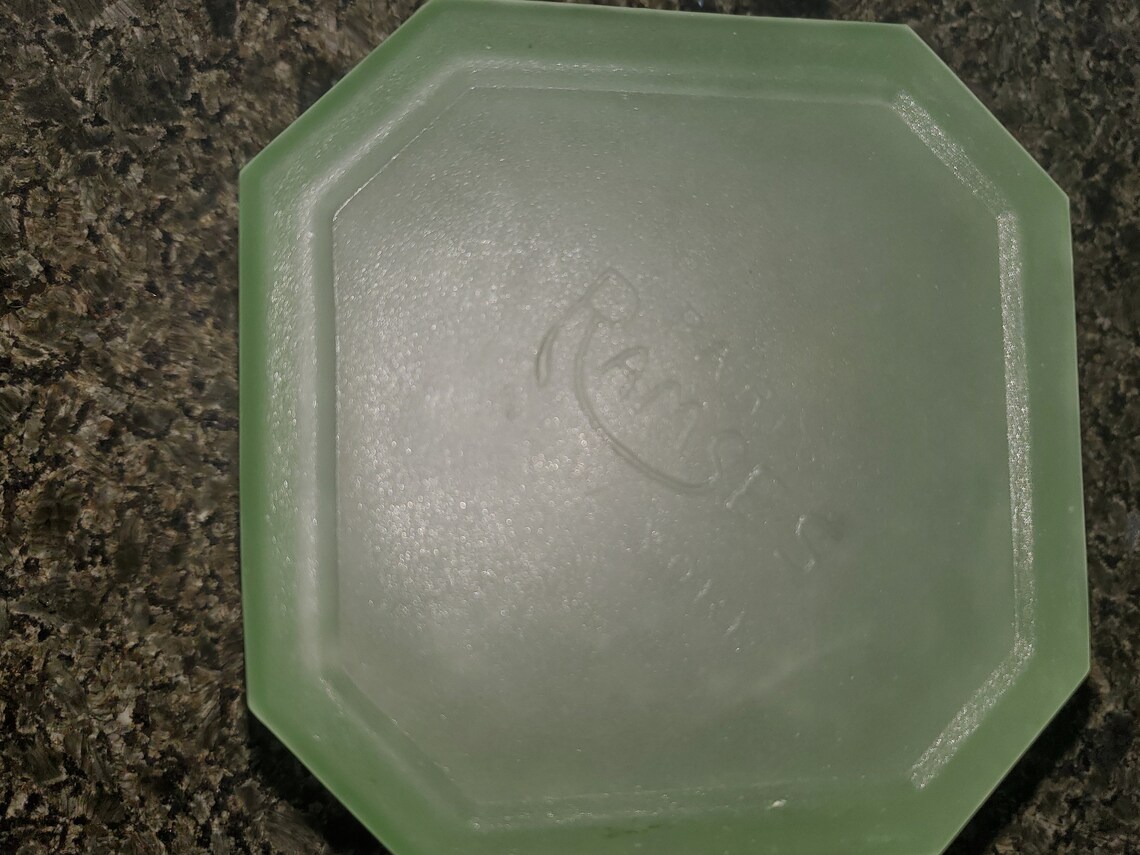 Vintage Paris Ramses Satit Vaseline Glass Powder Jar - Etsy