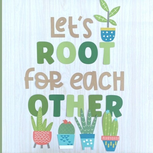 Plant Bulletin Board Kit Let's Root for Each Other - Etsy