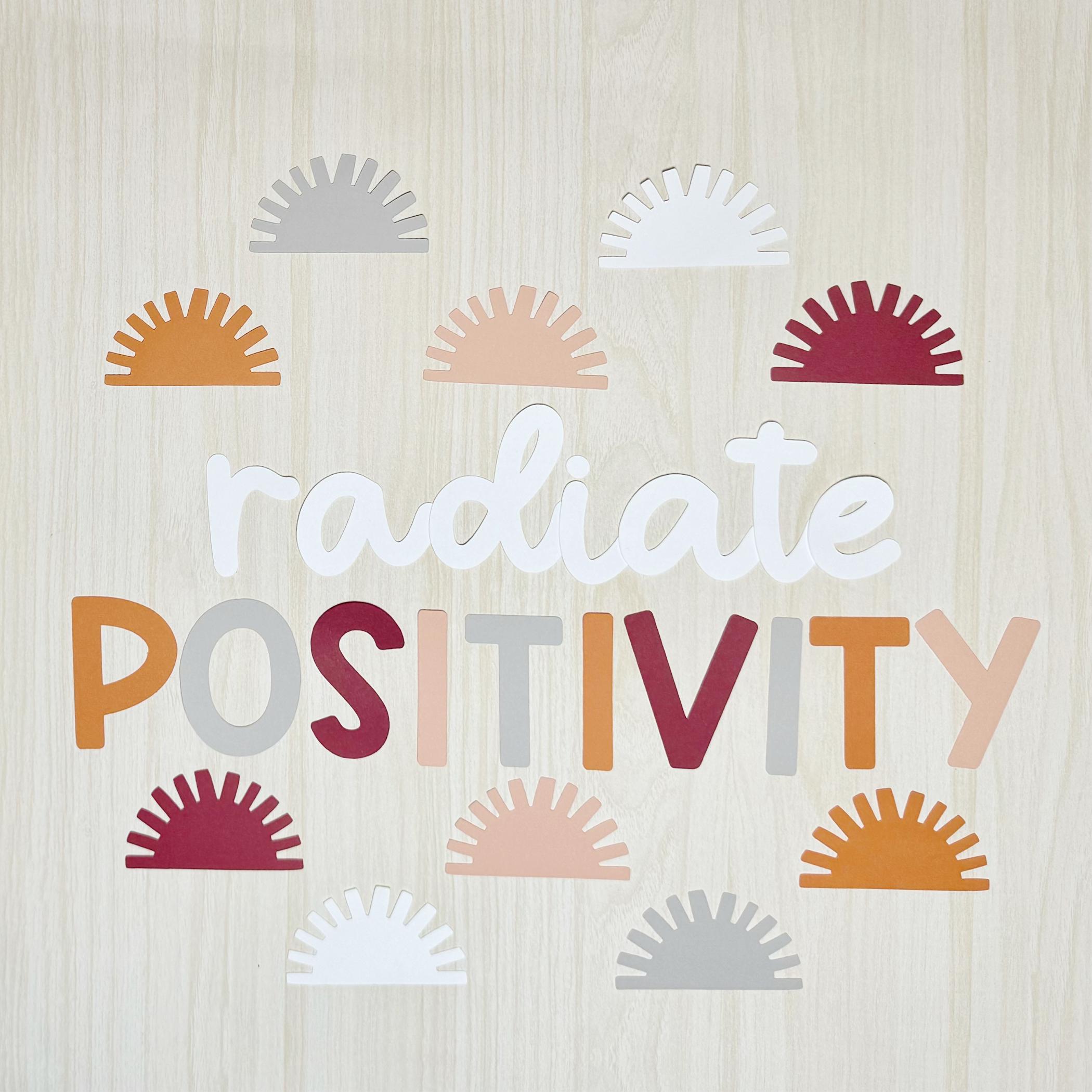 Radiate Positivity Bulletin Board Kit - Boho Suns - Pre-made Set ...