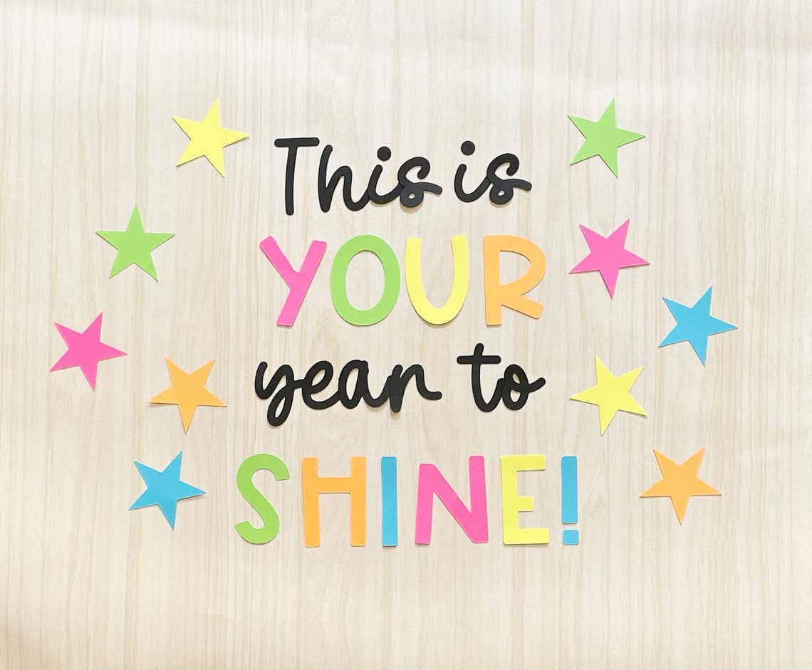 This is Your Year to Shine Bulletin Board Kit Bright Color - Etsy