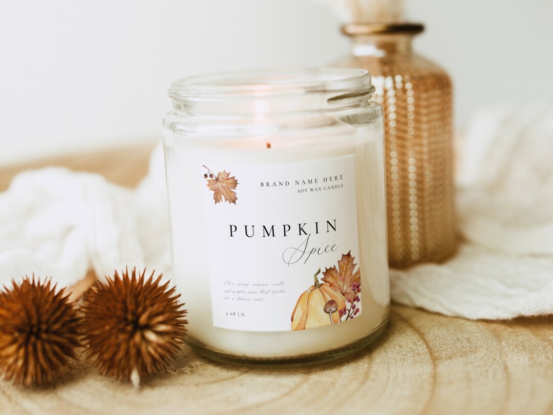 Fall Candle Label Template Editable Candle Label Design Customizable ...
