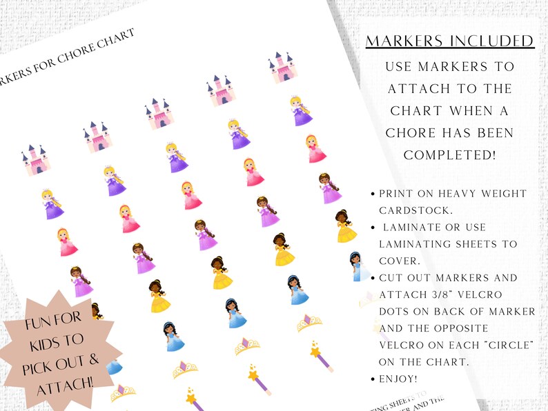 Editable Princess Reward Chart Princess Behavior Chart Pink - Etsy