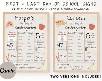 Editable First Day of School Template, First Day of School Printable ...