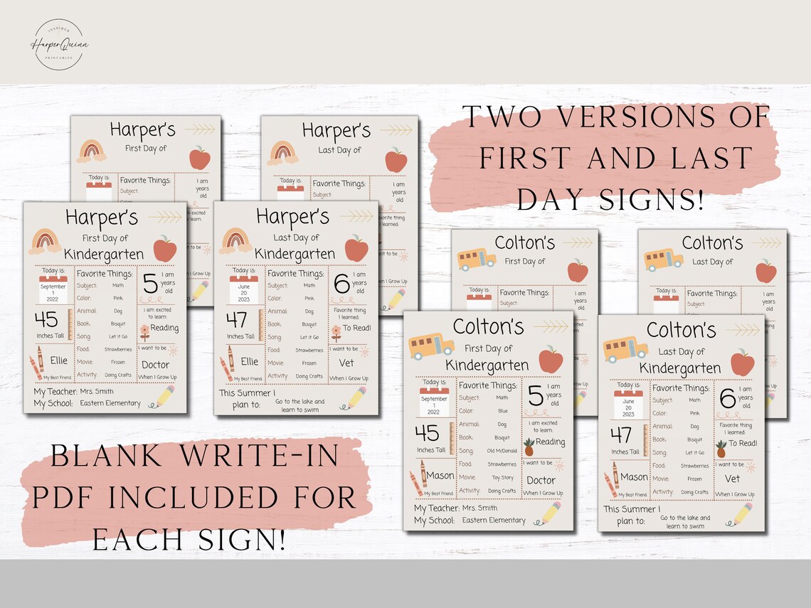 Printable Editable Back to School Sign First Day of School - Etsy