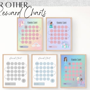 Printable Minimal Reward Chart, Printable Green Behavior Chart, Daily ...