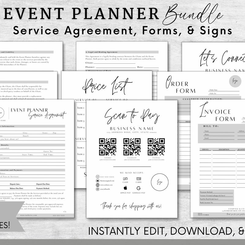 Event Planner Forms - Etsy
