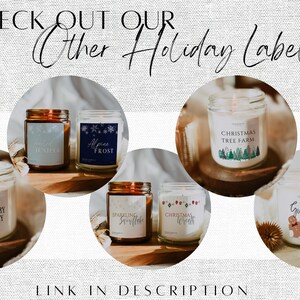 Holiday Candle Label Template Editable Candle Label Design - Etsy